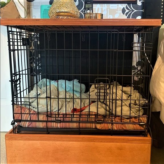 Raised Dog Crate Base | Stylish Wood Dog Crate Base - Secure Fit, Pet ...